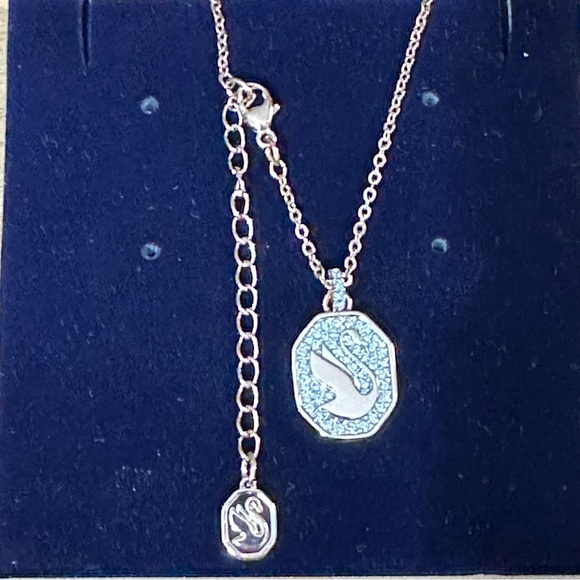 Swarovski | Jewelry | Swarovski Signum Pendant Necklace Swan Octagon ...